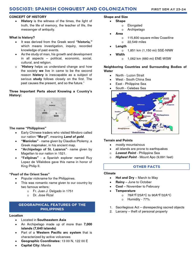 SOCSCI031 - Spanish Conquest and Colonization | PDF | Spanish ...