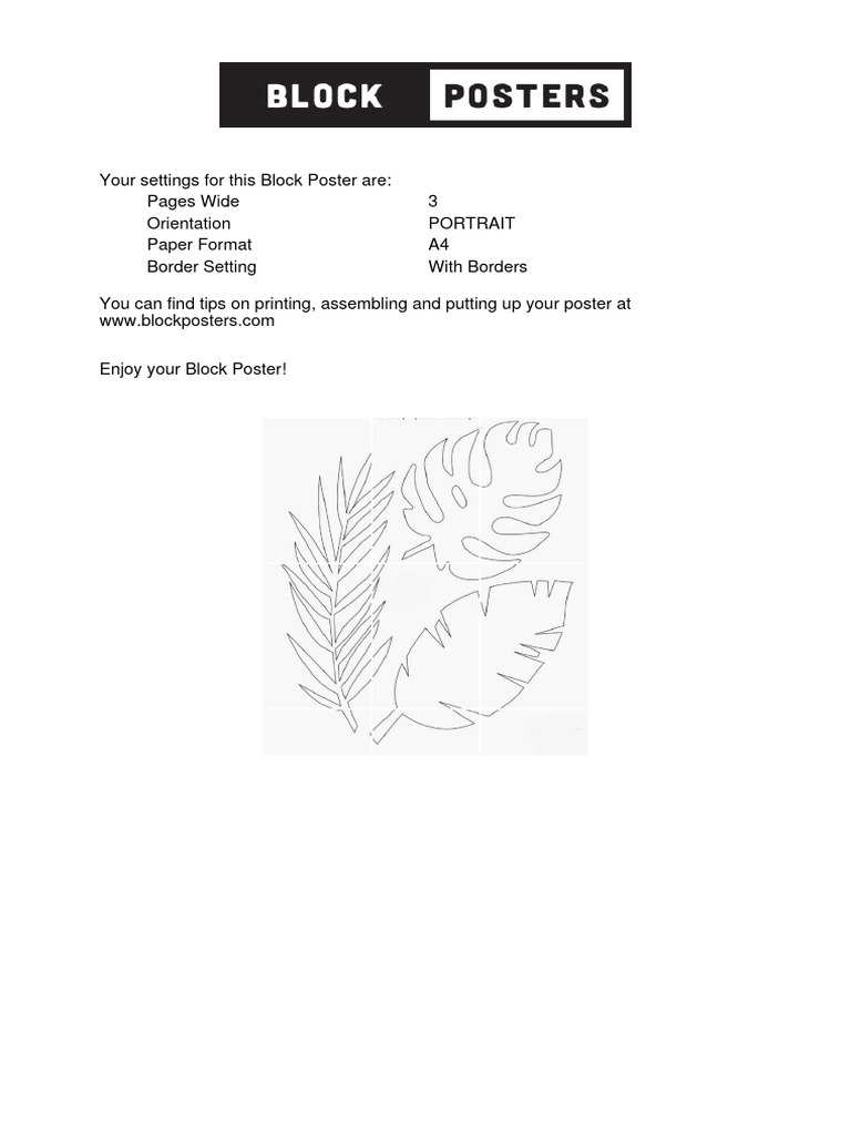 Block Poster Printing Settings Guide | PDF | Career & Growth | Art