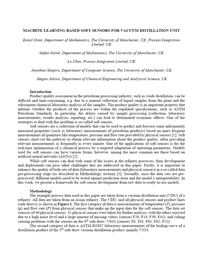 Machine Learning-Based Soft Sensors For Vacuum Dis | PDF | Outlier | Autoregressive Integrated ...