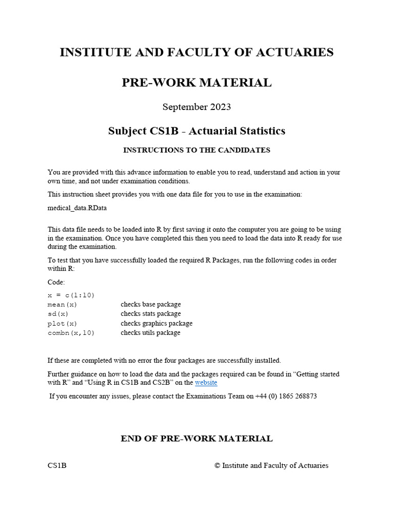 Actuarial Exam Prep: CS1B Guide | PDF | Computers