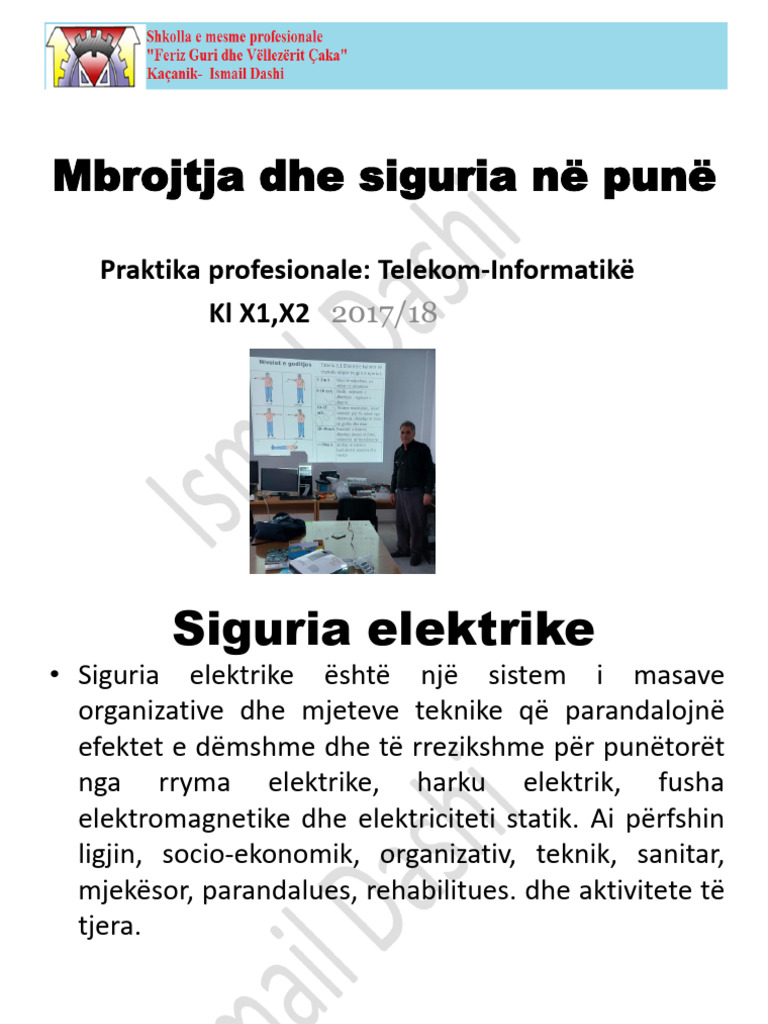 Mbrojtja Dhe Siguria Në Punë | PDF