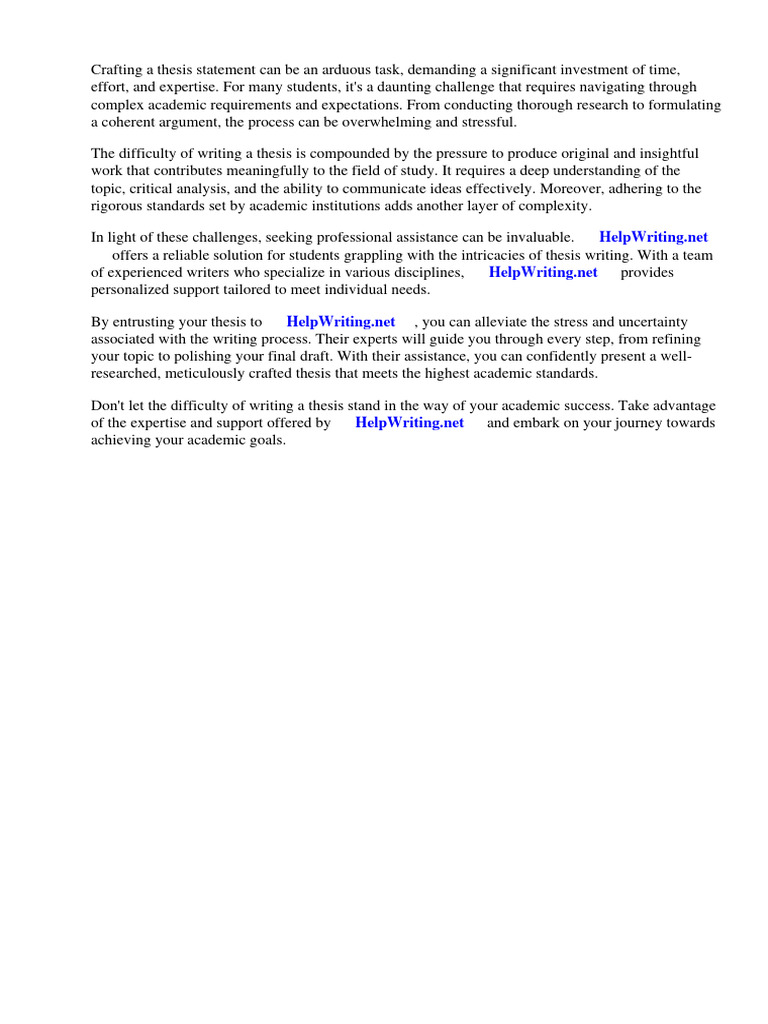 Thesis Statement Uoft | PDF | Essays | Thesis