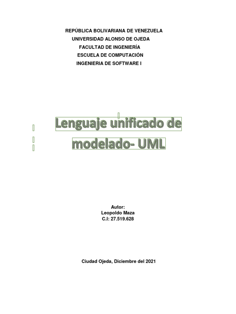 Diagramas de Lenguaje Unificado de Modelado - UML Leopoldo Maza | PDF