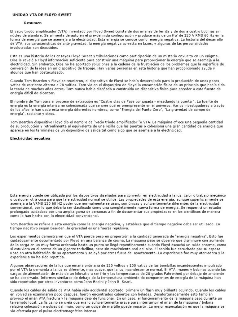 Vta de Floyd Sweet | PDF | Inductor | Vatio