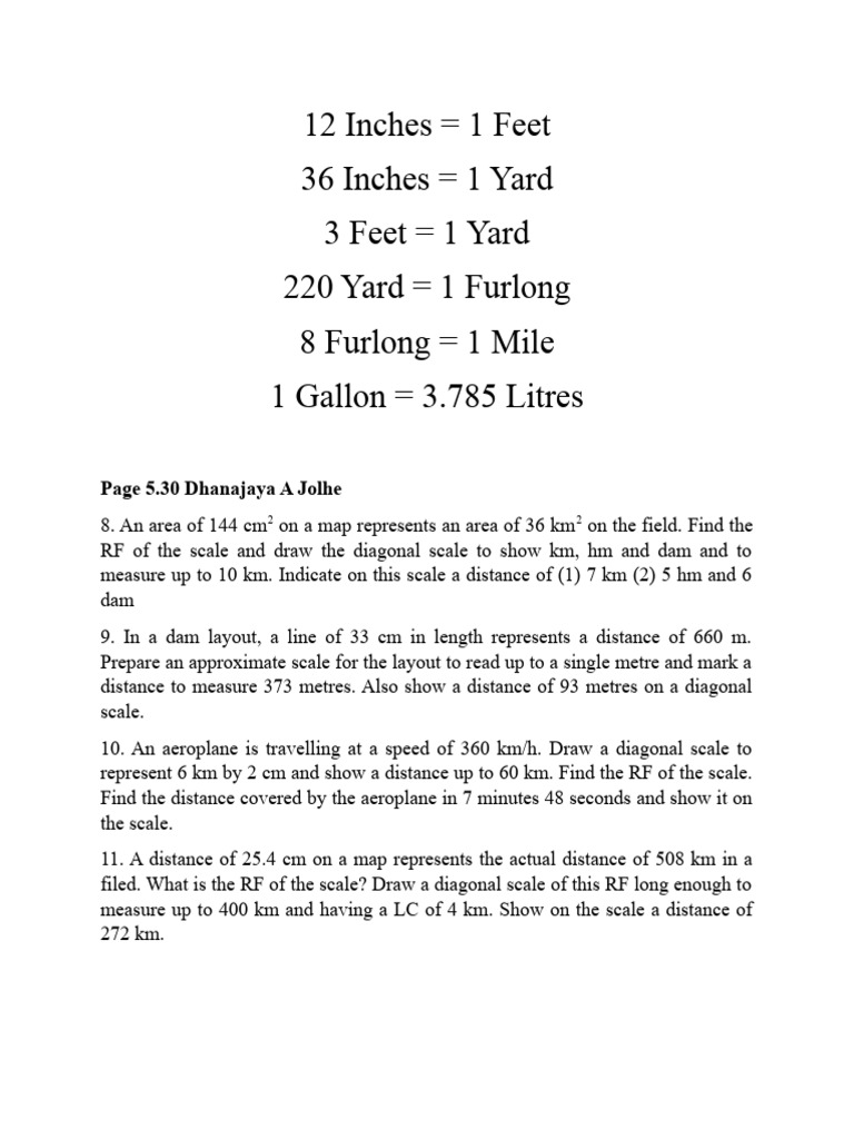 Engineering Scale Conversions | PDF