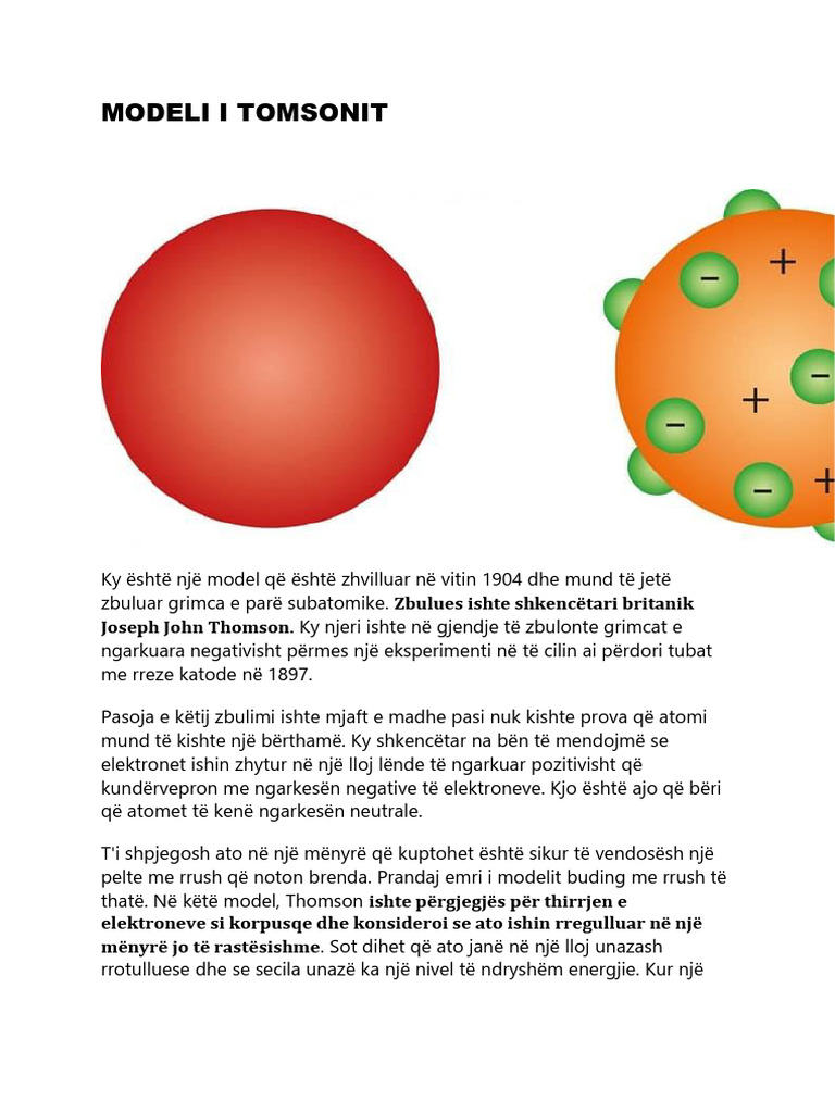 Modeli I Tomsonit | PDF