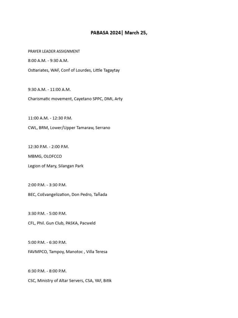 Pabasa 2024 1 | PDF