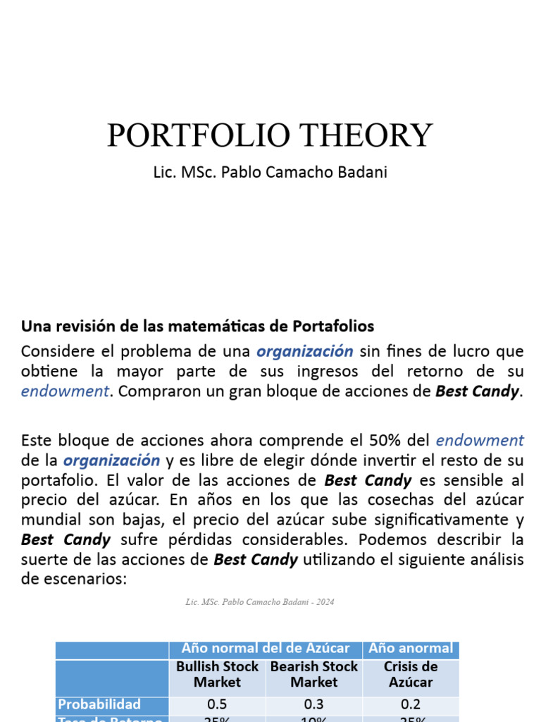 5. PORTAFOLIO | PDF | Portafolio (Finanzas) | Desviación Estándar