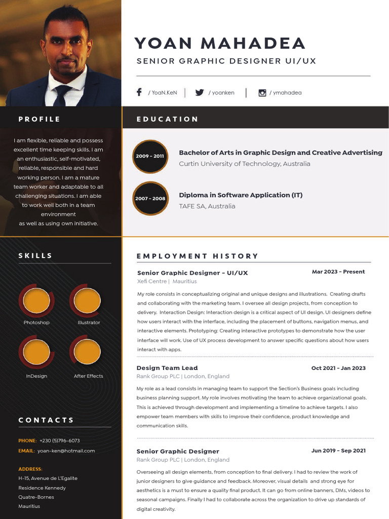 Mahadea CV | PDF | User Interface | Graphic Design