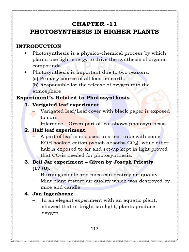 Photosynthesis in Higher Plants - by @MadXAbhiOfficial | PDF ...