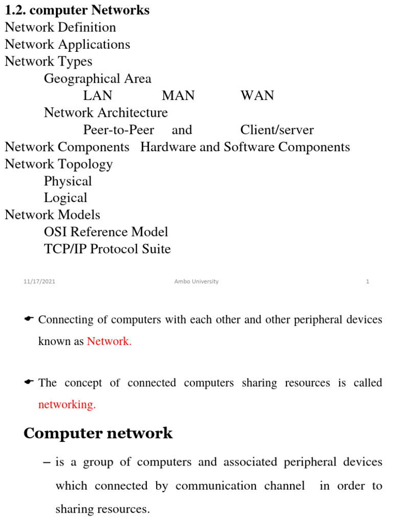 1 2 Computer Network Pdf Network Topology Computer Network