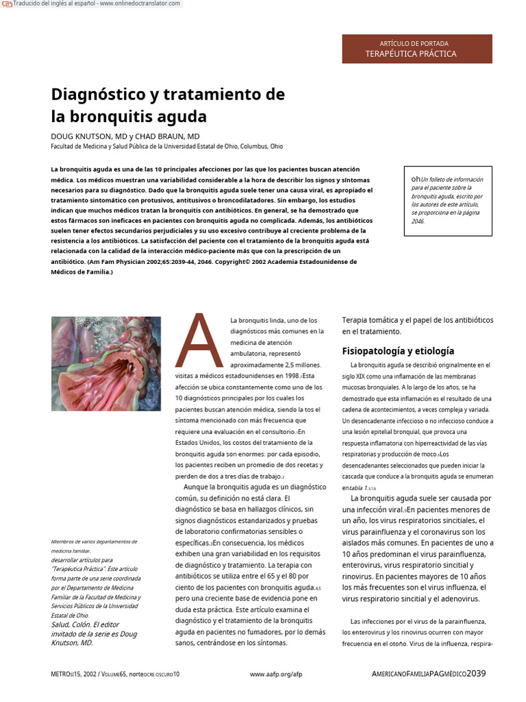 BRONQUITIS en Es | PDF