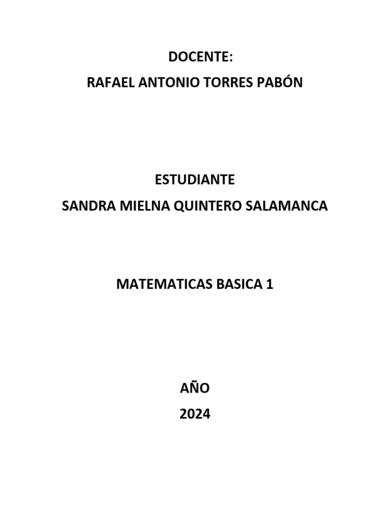 Nucleo 3 - Matematica Basica | PDF