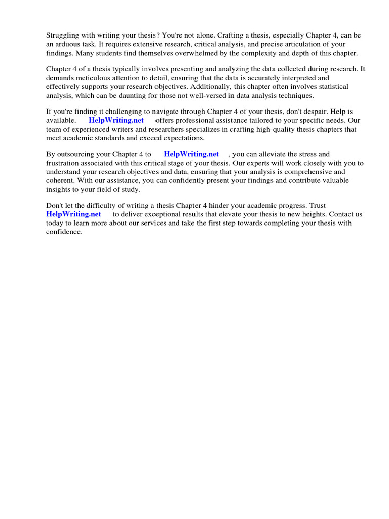 Chapter 4 Thesis Example PDF | PDF | Thesis | Data