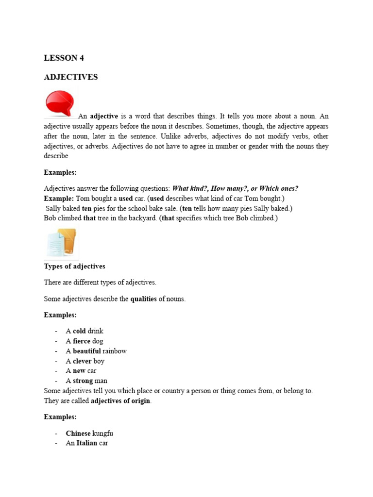 Understanding Adjectives and Adverbs | PDF | Adjective | Adverb