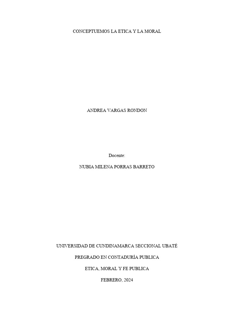 Ensayo Etica y Moral | PDF | Moralidad