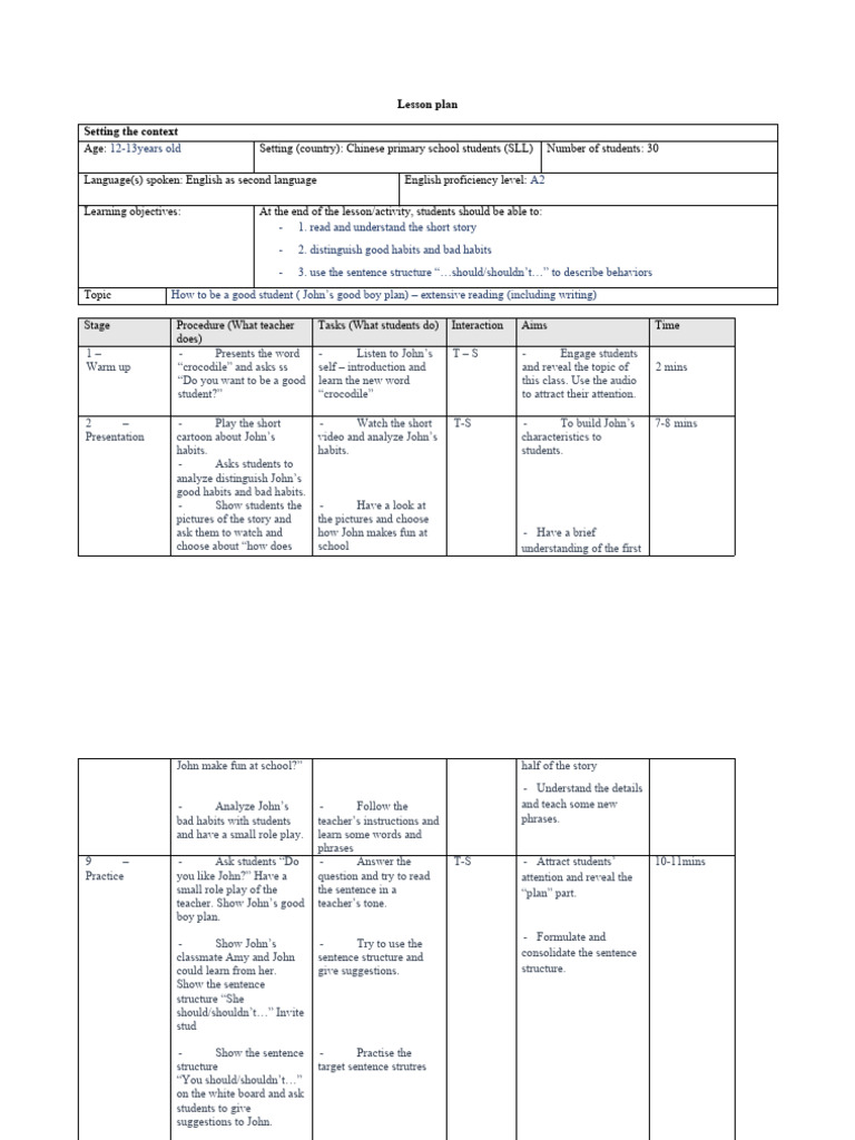 Lesson Plan | PDF | Lesson Plan | Human Communication