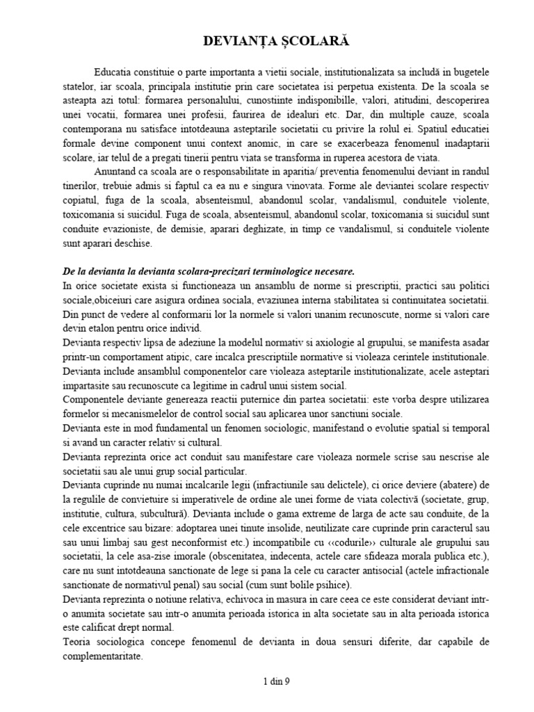 Devianta Scolara | PDF