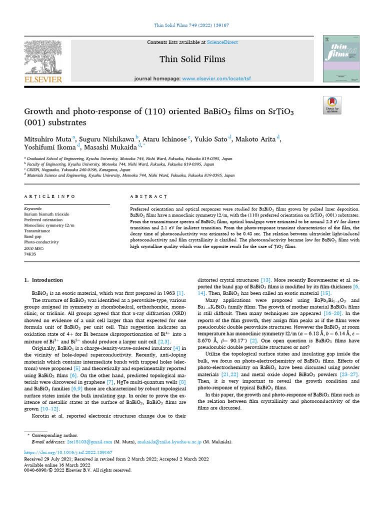 Thin Solid Films | PDF