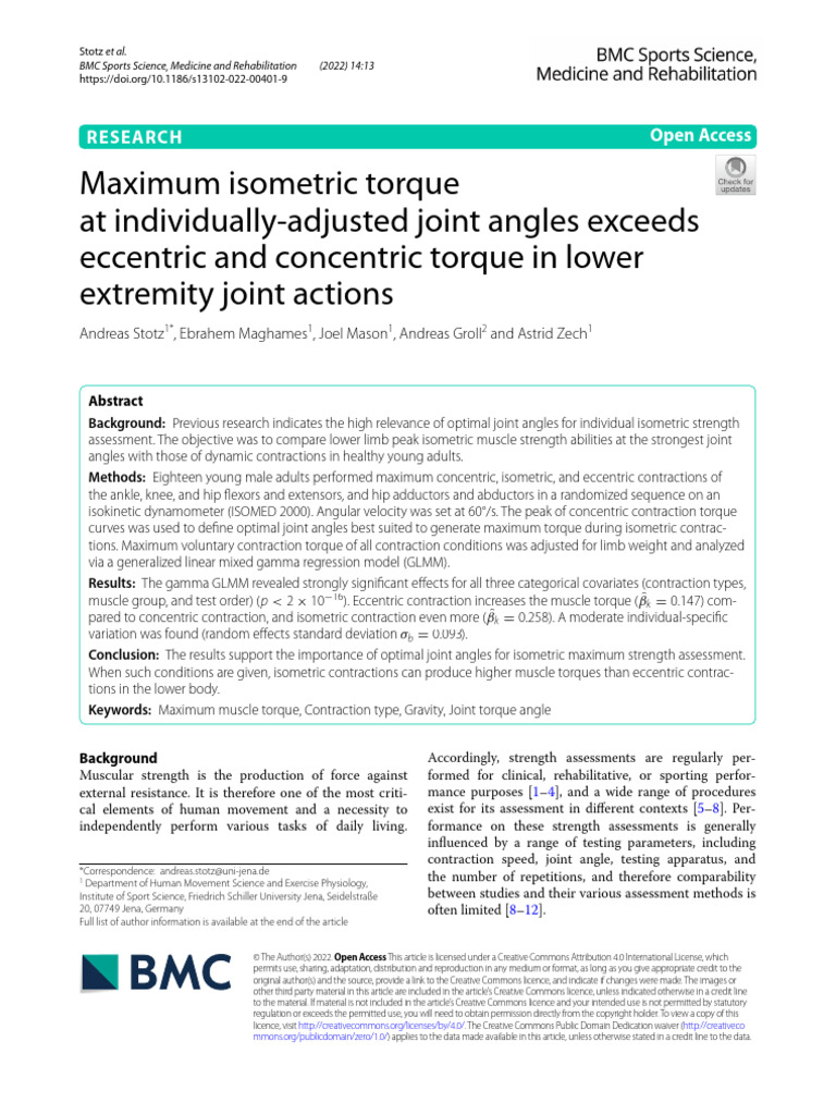 (2022) Maximum Isometric Torque at Individually-Adjusted Joint Angles ...