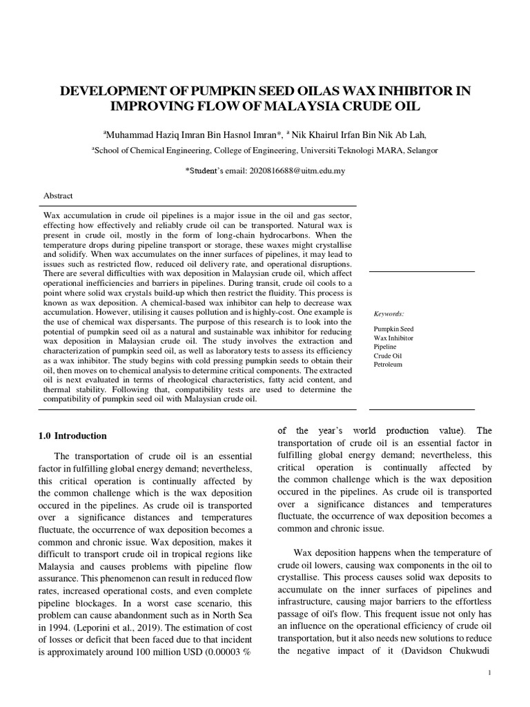 4th (Correction) Draft ManuscriptFYP1 - MUHAMMAD HAZIQ IMRAN BIN HASNOL IMRAN - 2020816688 | PDF ...