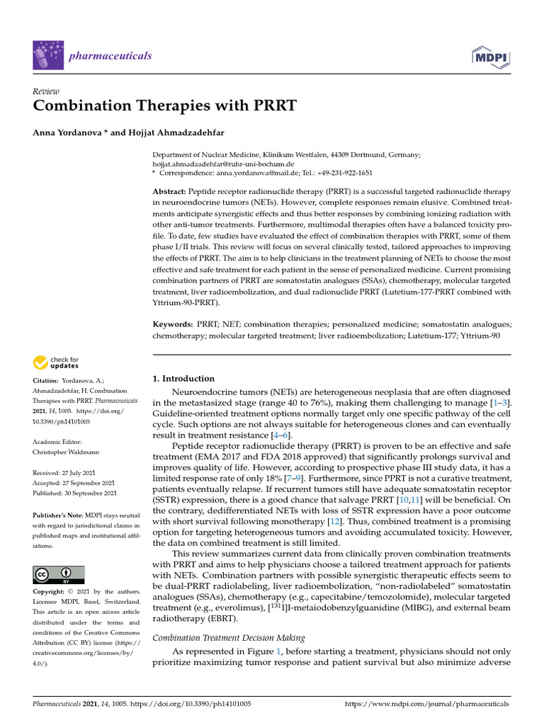 Terapias Combinadas PRRT 2021 | PDF | Health Sciences | Diseases And ...