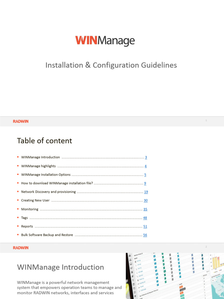 WINManage Quick Installation and Configuration Guideline Release 7.4.0 | PDF | Business ...