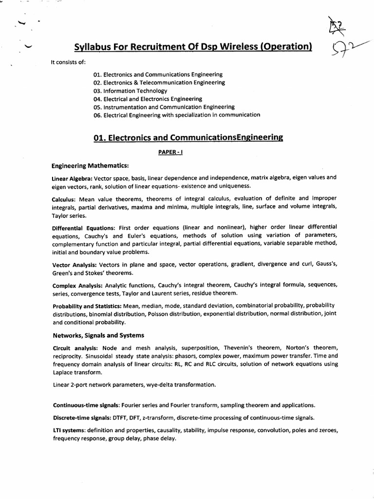 Syllabus DSP W Operation | PDF | Electronic Engineering | Electronic Circuits