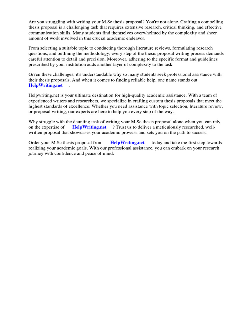 M Sc Thesis Proposal Format Download Free Pdf Mathematical Optimization Thesis