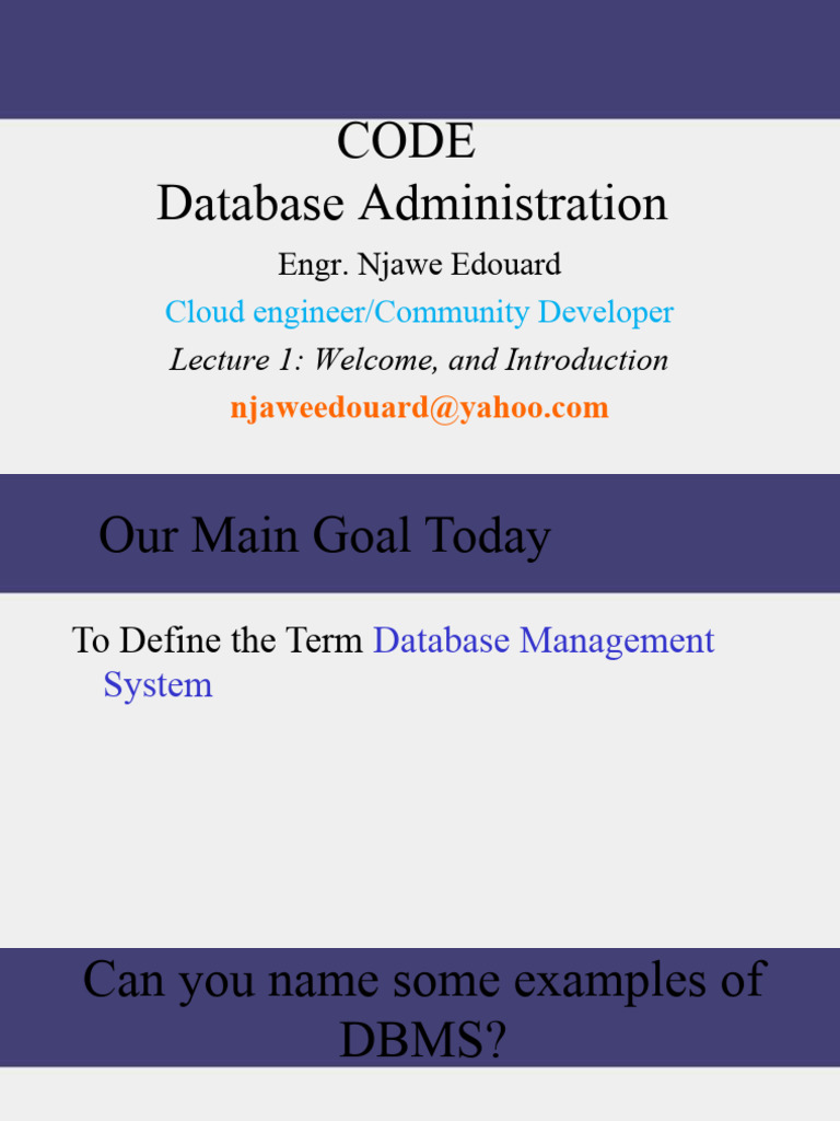 Database Administration | PDF