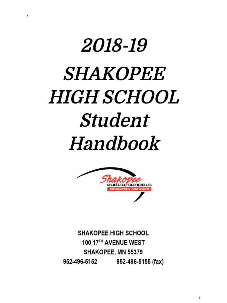 SHS Student Handbook 2018-19 | PDF | Schools