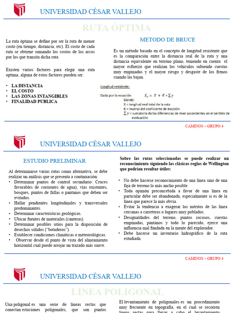 Ruta Optima-Linea Poligonal | PDF | Topografía
