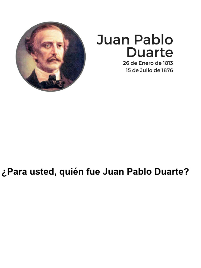 Biografía de Juan Pablo Duarte | PDF