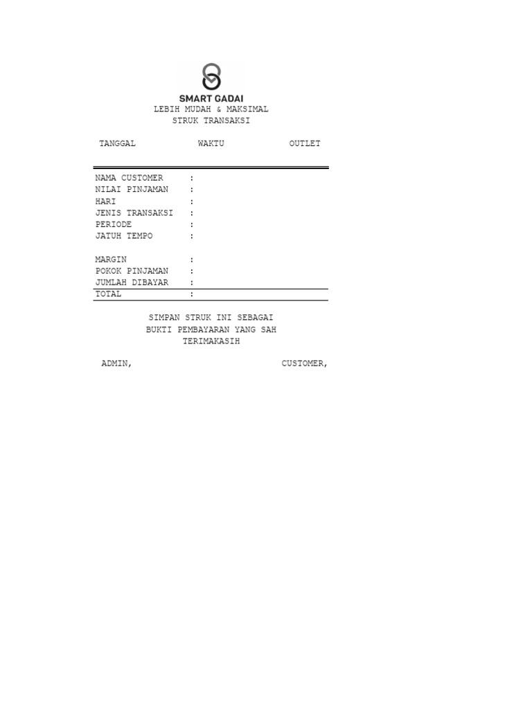 Struk Basit 1 | PDF | Bisnis