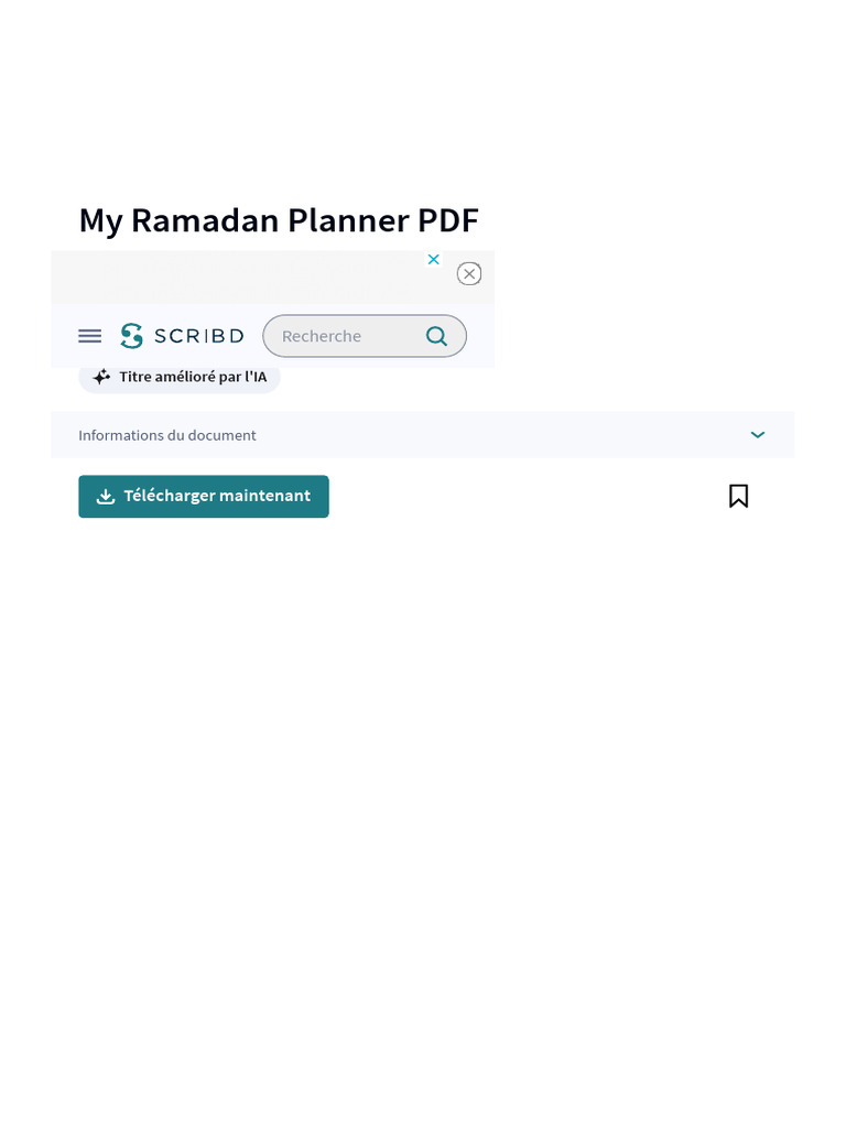 My Ramadan Planner PDF - PDF - Moïse Dans L'islam - Mahomet | PDF
