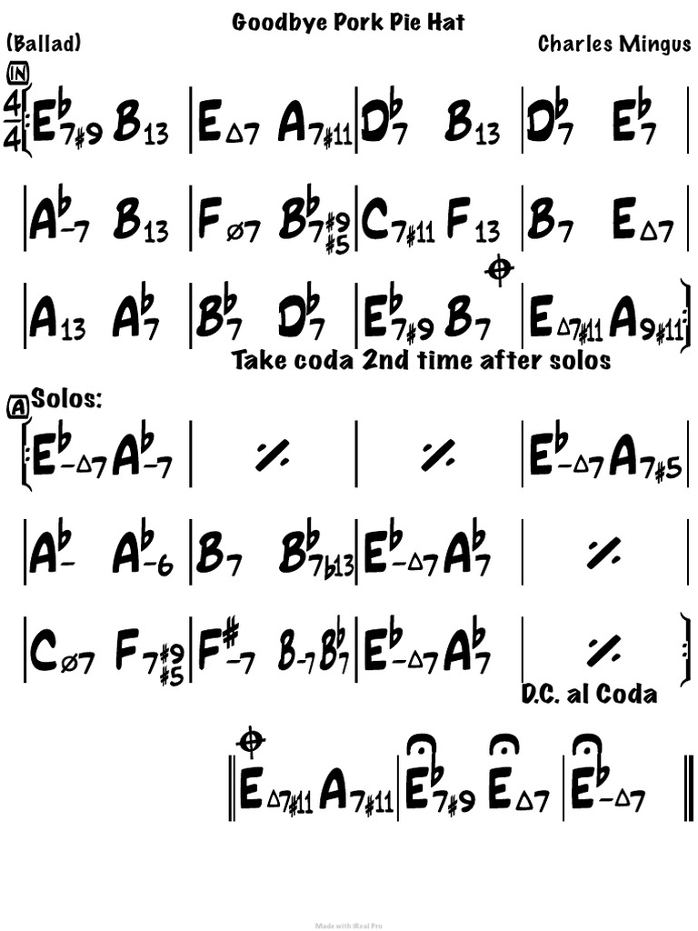 Goodbye Pork Pie Hat | PDF