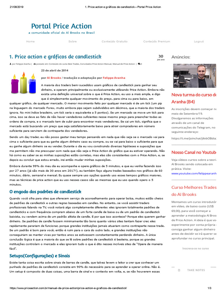 Price Action e Gráficos de Candlestick - Portal Price Action | PDF
