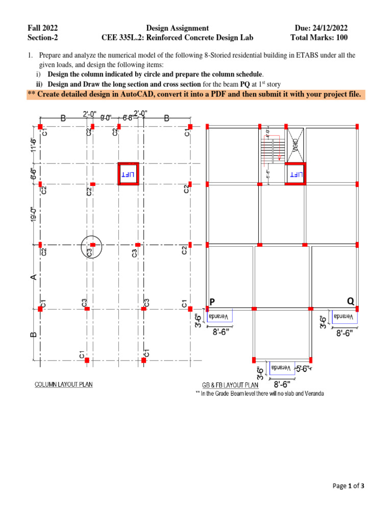 CEE335L.2 - Fall 2022 - Design Assignment | PDF
