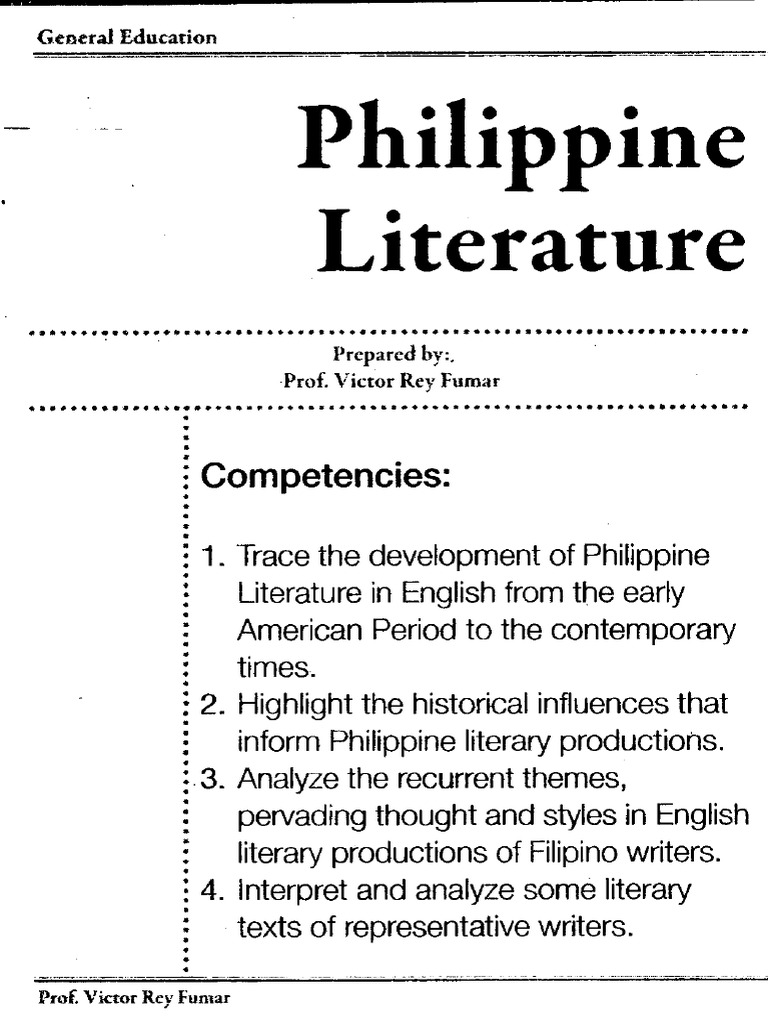Week 3 Cba 1 - Philippine Literature Handout | PDF
