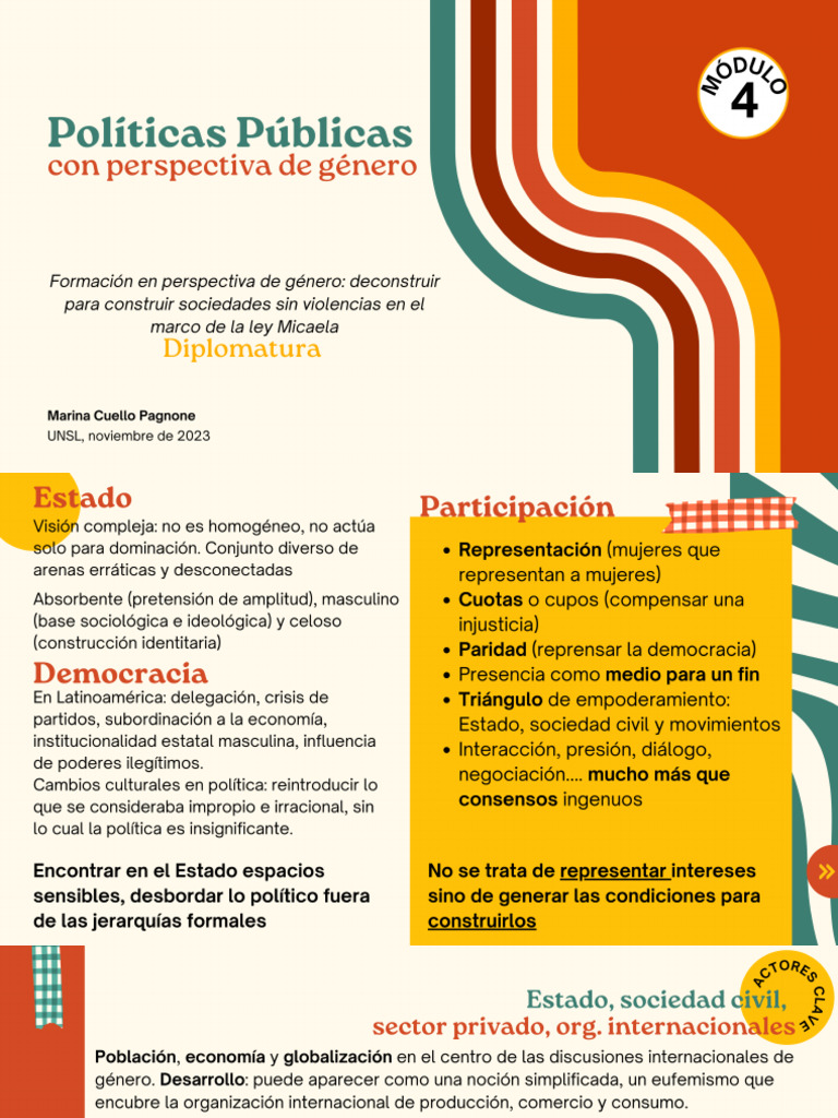 Políticas Públicas Con Perspectiva De Género Pdf 4548