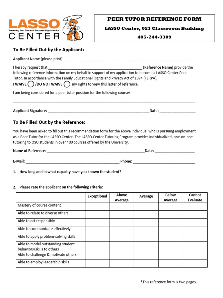 Tutor Reference Sample | PDF | Cognitive Science | Behavior Modification