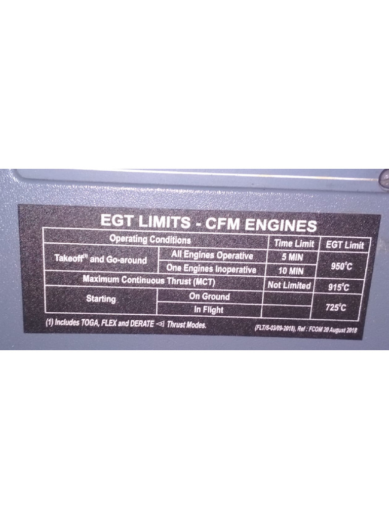 All Engine Egt Limit | PDF