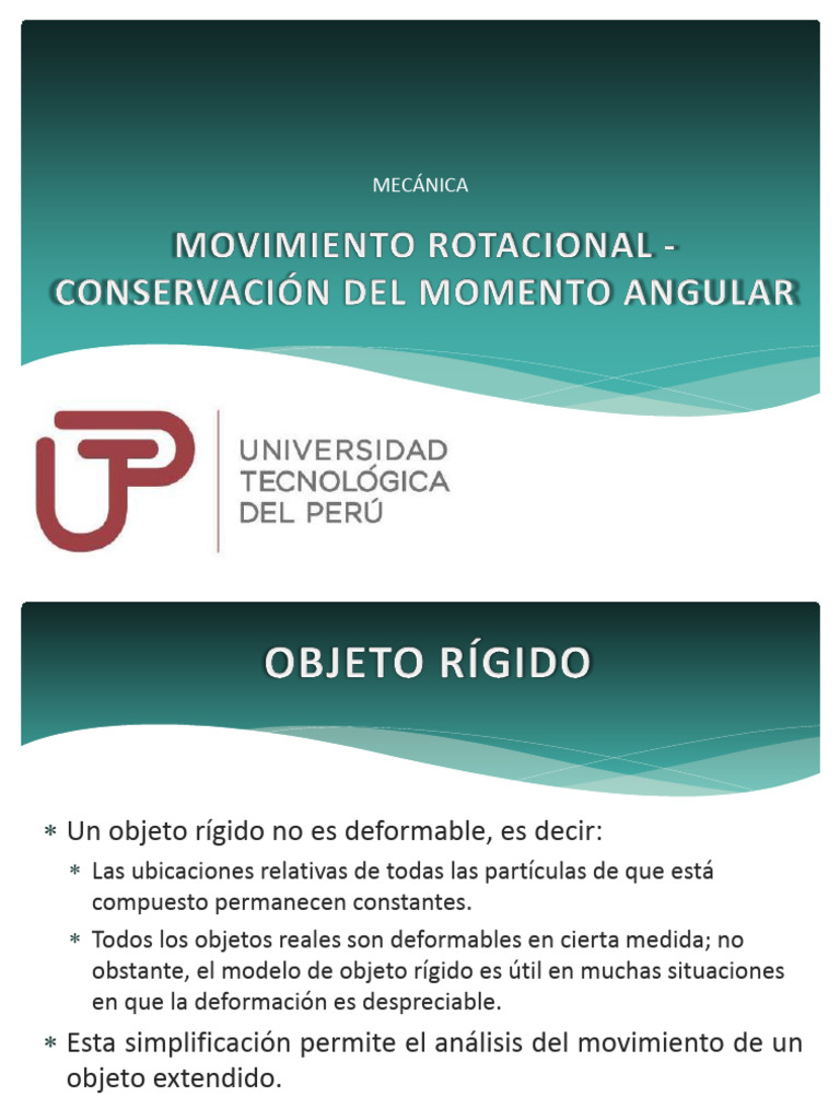 T1 Momento Rotacional | PDF | Esfuerzo de torsión | Momento angular