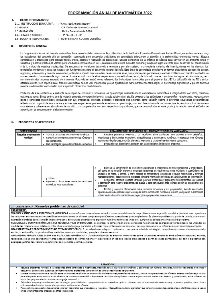 Programación Matemática 3ero | PDF | Ecuaciones | Geometría