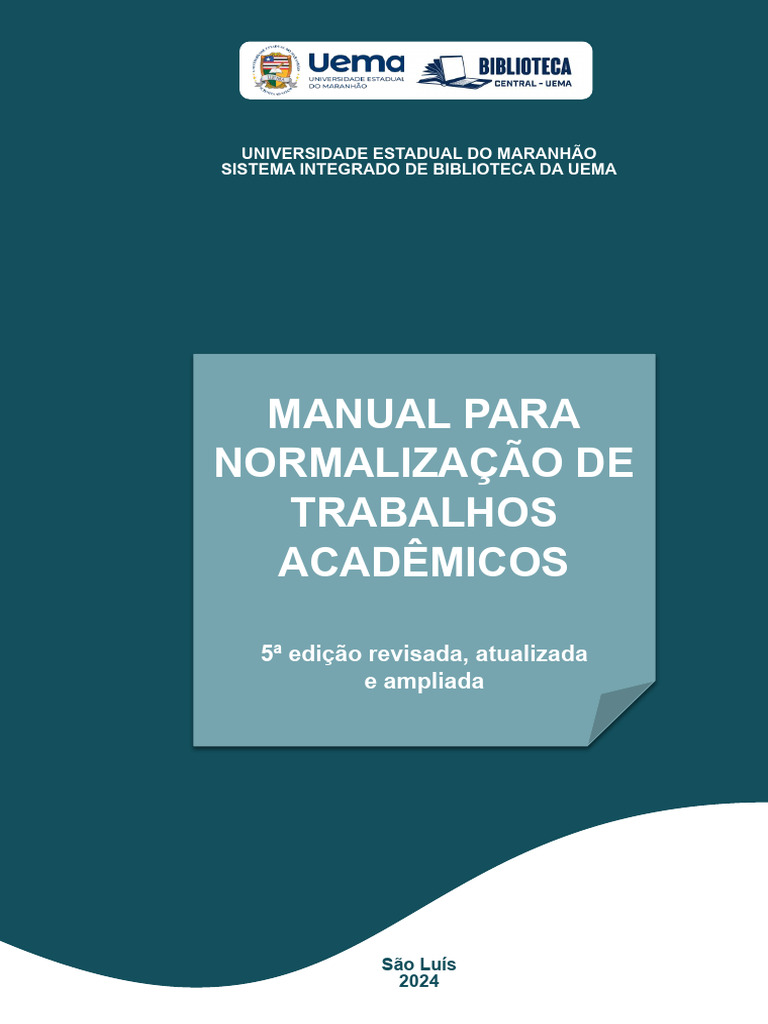 Manual de Normalizacao Da UEMA 2024 | PDF | Abstract (resumo)