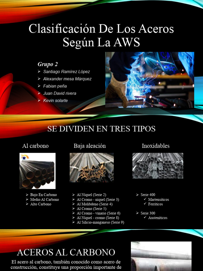 Clasificación de Los Aceros Según La AWS | PDF | Hogar, jardinería y bricolaje | Ciencia y ...