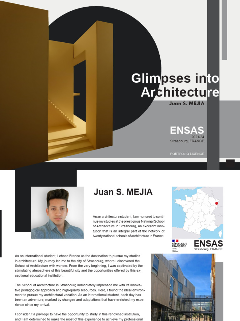 Juan S. MEJIA - Portfolio ENSAS - English | PDF | Room | Apartment