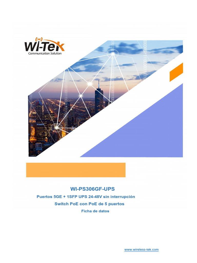 Switch PoE 5GE+1SFP para CCTV y WISP | PDF