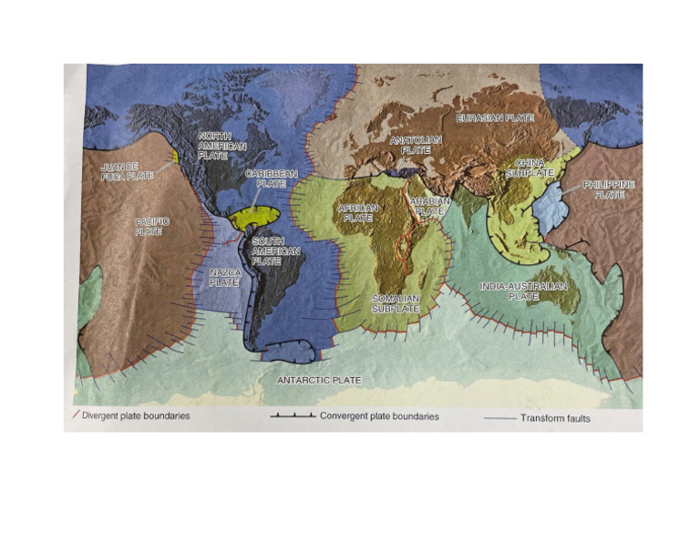 Plate Tectonics Map With Names | PDF