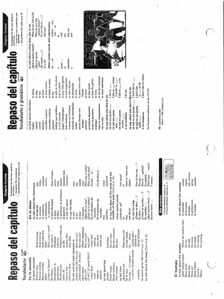Realidades II Vocabulario y Gramática | PDF